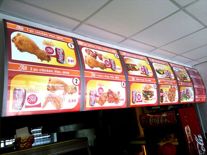 Personalised Light Box Take Away Backlit Light Box Display Lightbox ...