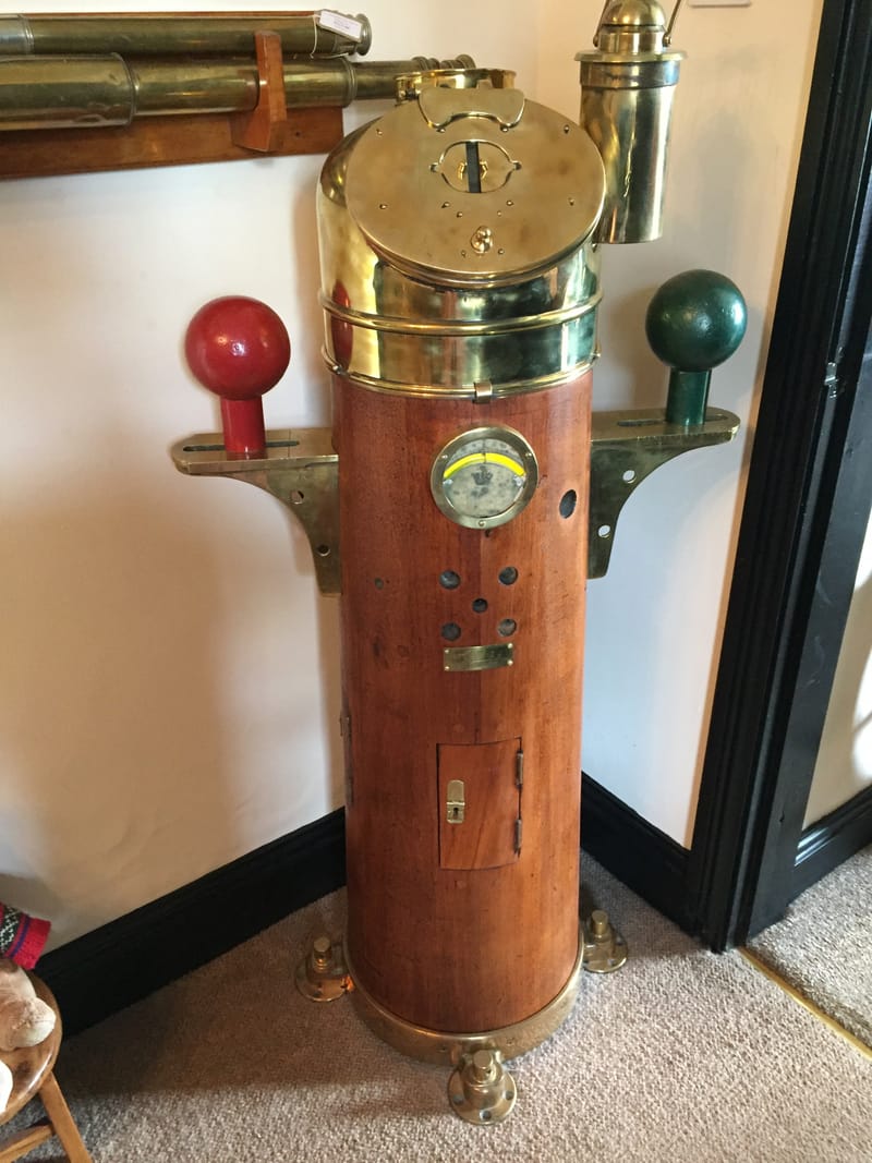Original Ww2 Royal Navy Ships Binnacle Gimbal Compass Nautical Bygones