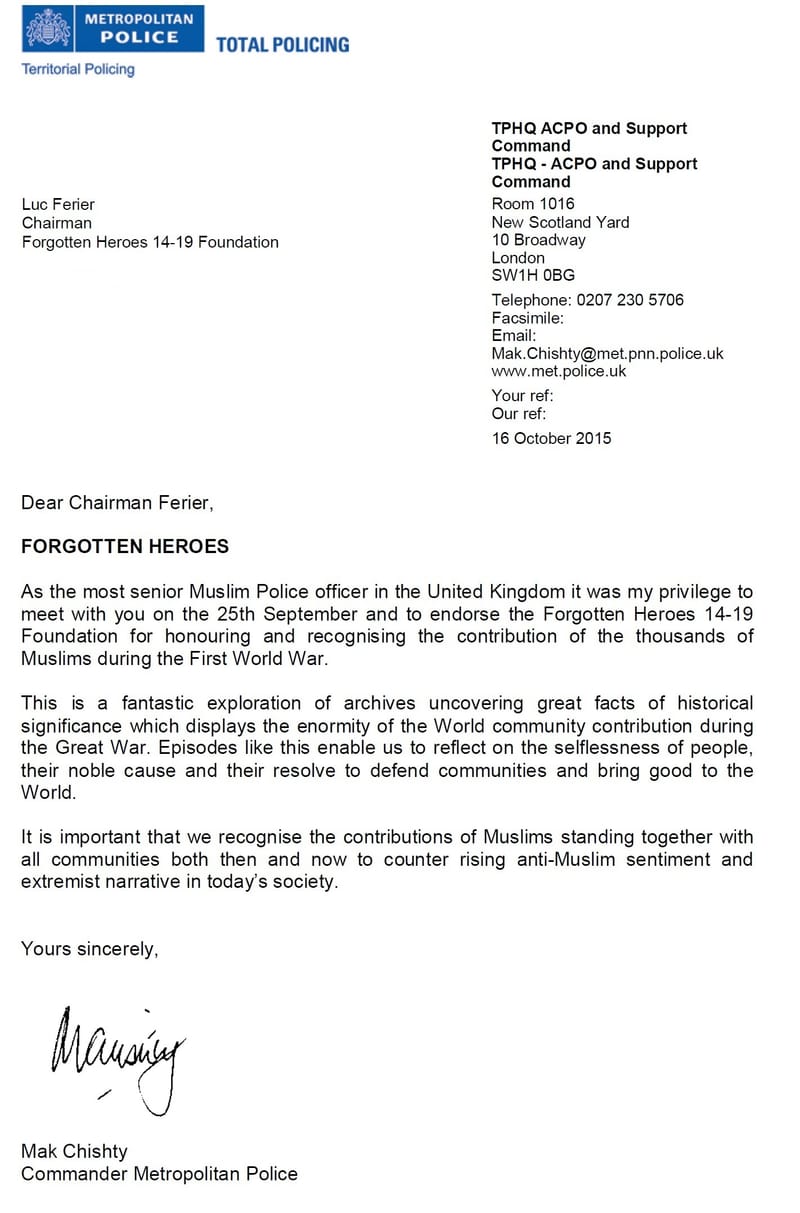 Military Letter Of Endorsement Examples