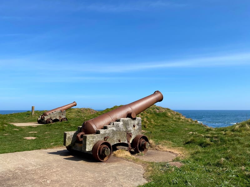A Fort cannon looking out to sea - iPhone Photography in Eyemouth